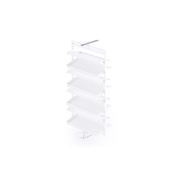 Rotary Shoe Basket (8 shelves) - White - Furnica