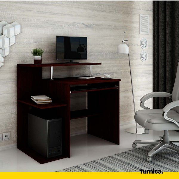 MARIO - Computer Desk with Keyboard Tray - Wenge H91cm W100cm D58cm ...
