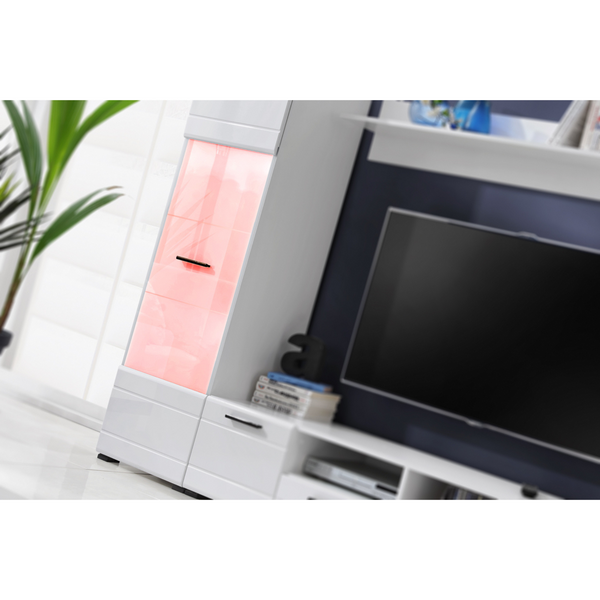 Wall Unit SWITCH - Living Room Furniture Set - White Matt / White Gloss ...