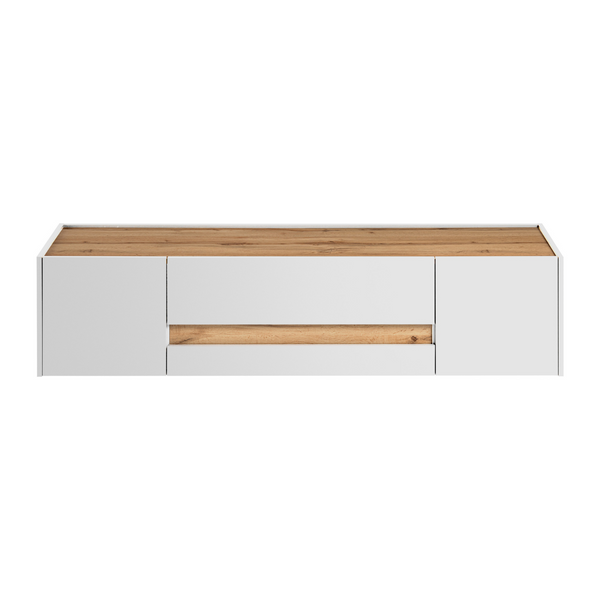 CARLO VI - Living Room Furniture Set - White Matt / Wotan Oak - Furnica