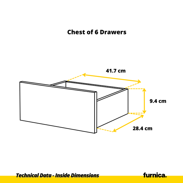 GABRIEL - Chest of 10 Drawers (6+4) - Bedroom Dresser Storage Cabinet ...