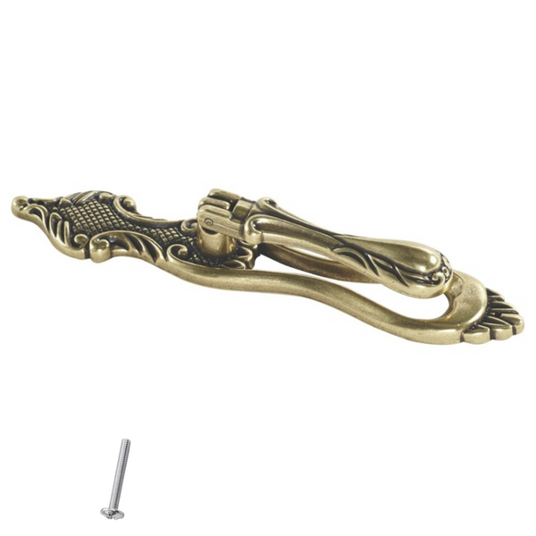 Vintage Hanging Handle - 21mm - Antique Brass - Furnica