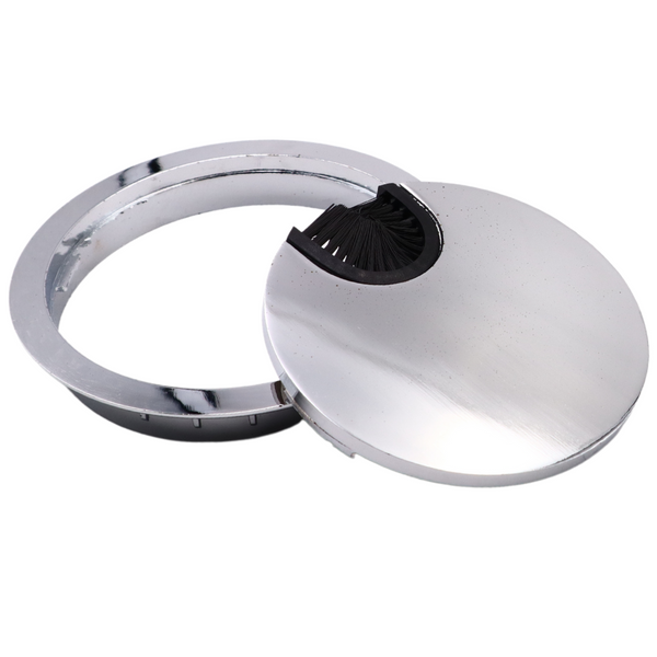 Metal Cable Grommet 80mm - Chrome - Furnica