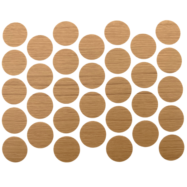 Screw cover caps Self-Adhesive - Teak 18mm - Furnica
