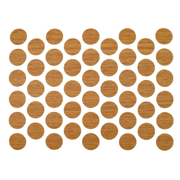 Screw cover caps Self-Adhesive - Oak 14mm - Furnica
